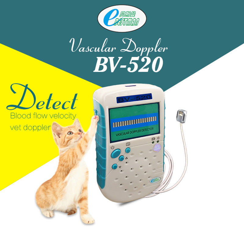 Veterinary Vascular Doppler 9mhz Flat Probe Detect Animal Blood Flow V ...